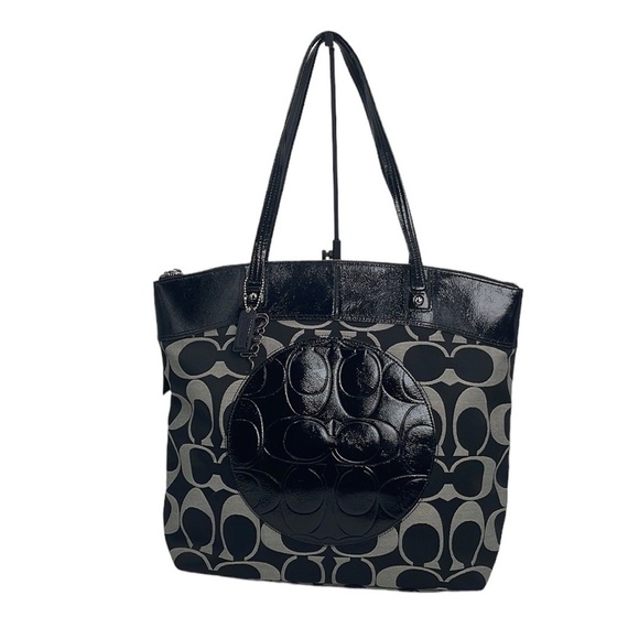 Coach | Bags | Coach Signature Logo Laura Large Tote Bag | Poshmark